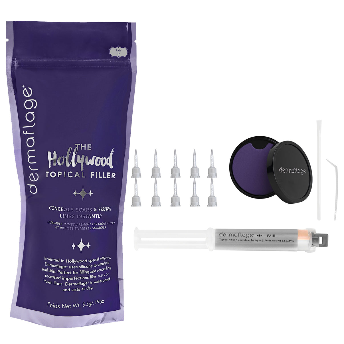 The Hollywood Topical Scar & Wrinkle Filler Starter Kit – Dermaflage
